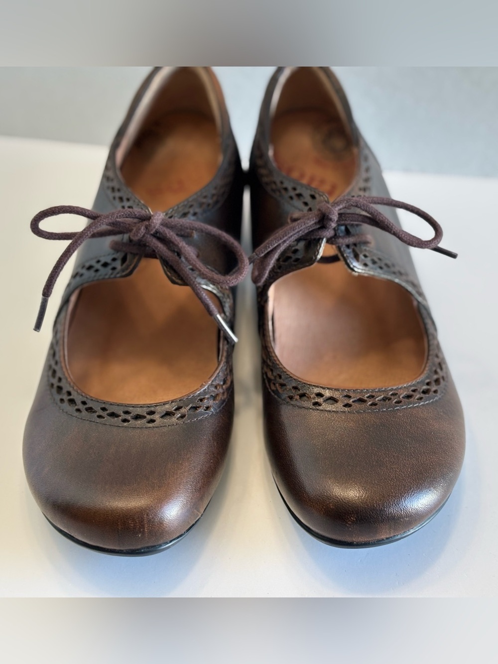 Shoes | Taos Cha Cha Mary Jane Shoes Womens 7 Laser Cut Brown Leather ...